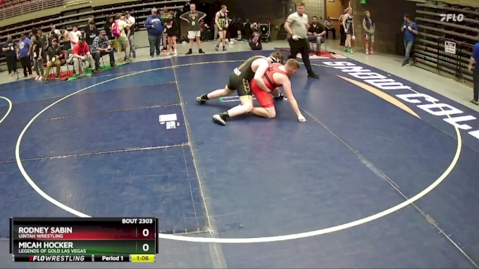 200 lbs 1st Place Match - Rodney Sabin, Uintah Wrestling vs Micah ...