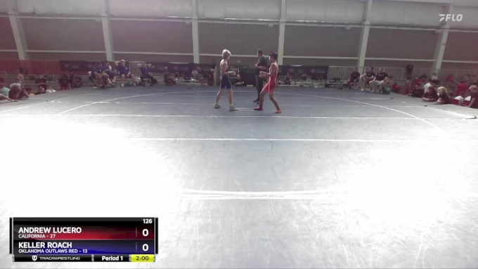 126 lbs Round 1 (8 Team) - Andrew Lucero, California vs Keller Roach ...