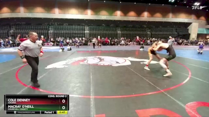 157 lbs Cons. Round 2 - Cole Denney, Galena vs Macray O`Neill ...