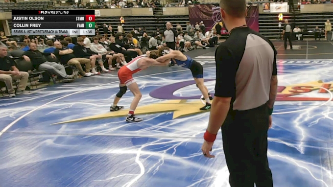 114 lbs Semis & 1st Wrestleback (8 Team) - Justin Olson, Staples-Motley ...