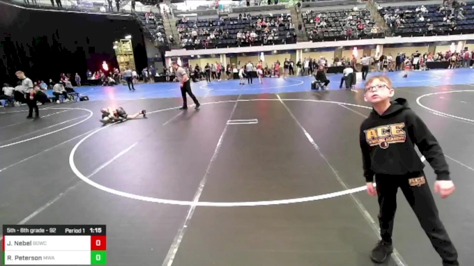 5th - 6th grade - 92 Champ. Round 2 - Jaren Nebel, Big Game Wrestling ...