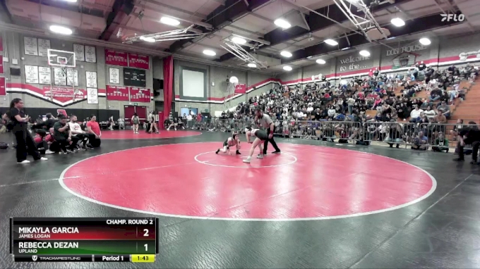 110 lbs Champ. Round 2 - Rebecca Dezan, Upland vs Mikayla Garcia, James ...