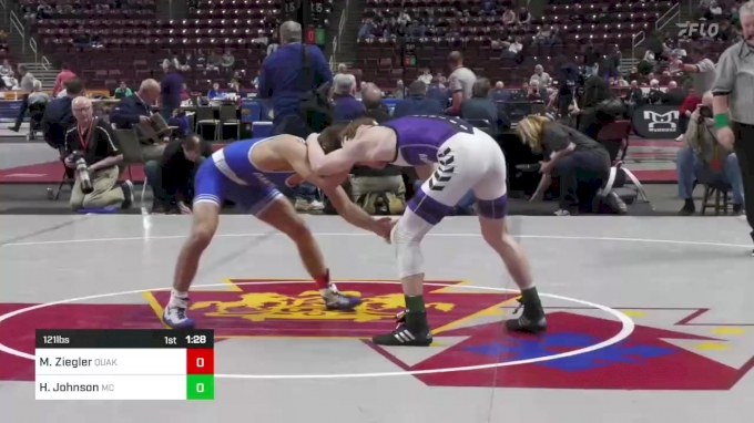 121 lbs Quarterfinal - Mason Ziegler, Quakertown vs Hunter Johnson ...