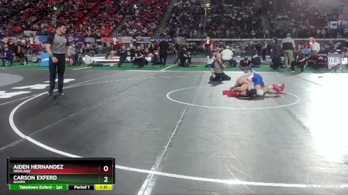 5A 138 lbs Semifinal - Carson Exferd, Nampa vs Aiden Hernandez, Highland