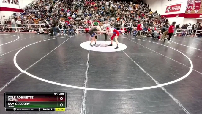 165 lbs Cons. Round 4 - Cole Robinette, Evanston vs Sam Gregory, Lyman