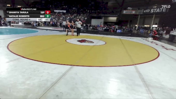 Girls 2A 105 lbs Cons. Round 4 - Shaniya Tarula, Toppenish (Girls) vs ...