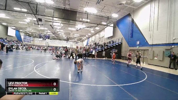 67 lbs Cons. Semi - Dylan DeCol, Uintah Jr High Wrestling vs Levi ...