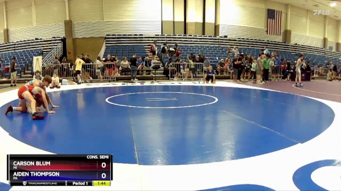 106 lbs Cons. Semi - Carson Blum, MI vs Aiden Thompson, PA