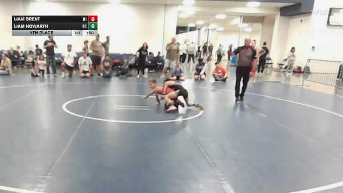 70 lbs 5th Place - Liam Brent, MI vs Liam Howarth, NC