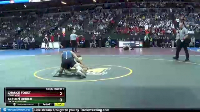 Cons. Round 1 - Keyden Uhrich, Lincoln Lutheran vs Chance Foust, Logan View