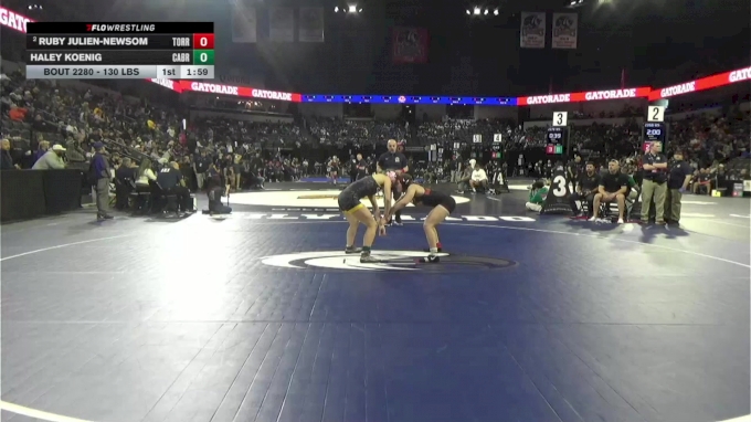 130 lbs Round Of 16 - Ruby Julien-Newsom, Torrey Pines (SD) vs Haley ...