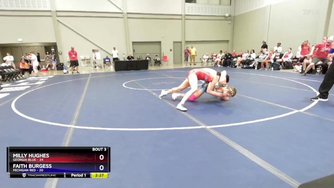 130 lbs Round 1 (8 Team) - Milly Hughes, Georgia Blue vs Faith Burgess ...