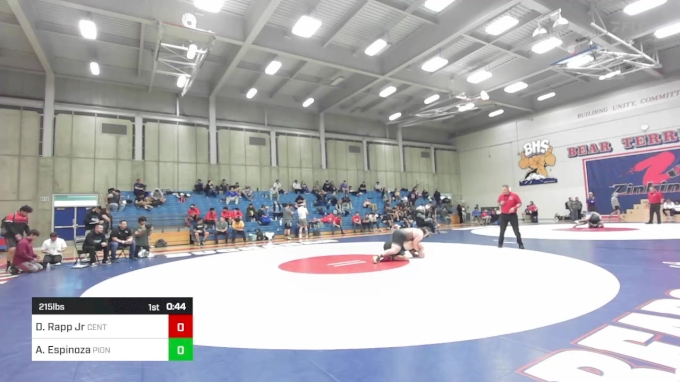 215 lbs Consi Of 32 #2 - David Rapp Jr, Central vs Adrian Espinoza ...