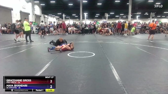 50 lbs Round 7 (8 Team) - Maya Bhandari, 84 Athletes vs Graceanne Gross ...