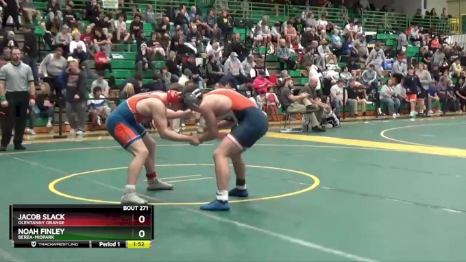 190 lbs Champ. Round 2 - Jacob Slack, OLENTANGY ORANGE vs Noah Finley ...