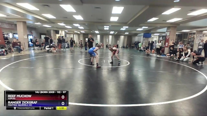 97 lbs Cons. Round 1 - Ranger Zickgraf, Fighting Squirrels WC vs Reef ...