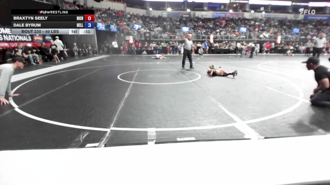 40 lbs Semifinal - Braxtyn Seely, Richmond vs Dale Byrum, Belleville ...