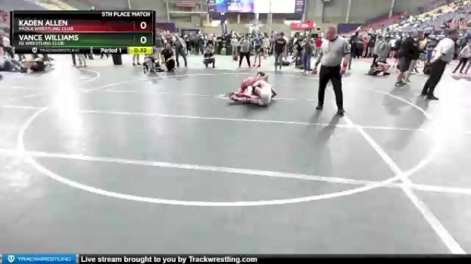 132 lbs 5th Place Match - Kaden Allen, Paola Wrestling Club vs Vance ...
