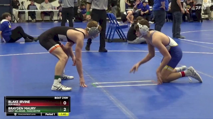 120 lbs Semifinal - Blake Irvine, Don Bosco vs Brayden Maury, West ...