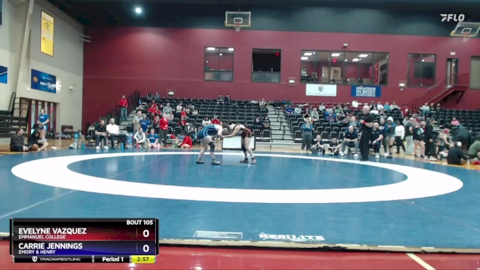 123 lbs Champ. Round 1 - Evelyne Vazquez, Emmanuel College vs Carrie ...