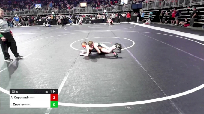 92 lbs Round Of 16 - Asher Copeland, Springdale Youth Wrestling Club vs ...