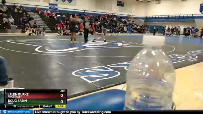 285 lbs Champ. Round 1 - Jalen Burke, Apple Valley vs Doug Sabin, Park