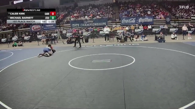 D 1 113 lbs 1st Place Match - Michael Barnett, Jesuit vs Caleb Kirk ...