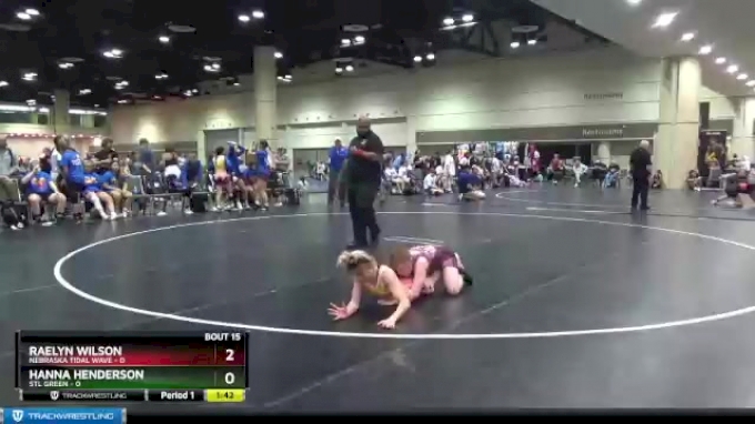 100 lbs Quarters & Wb (16 Team) - Raelyn Wilson, Nebraska Tidal Wave vs Hanna Henderson, STL Green