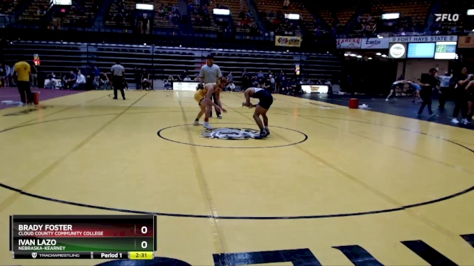 125 lbs Cons. Round 2 - Brady Foster, Cloud County Community College vs ...