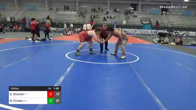 285 lbs Prelims - Cameron Groncki, Pit Crew vs Bryce Crump, Indiana ...