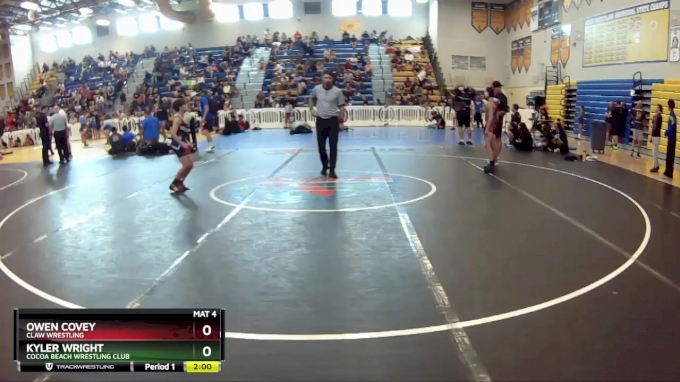 80 lbs Round 5 - Kyler Wright, Cocoa Beach Wrestling Club vs Owen Covey ...