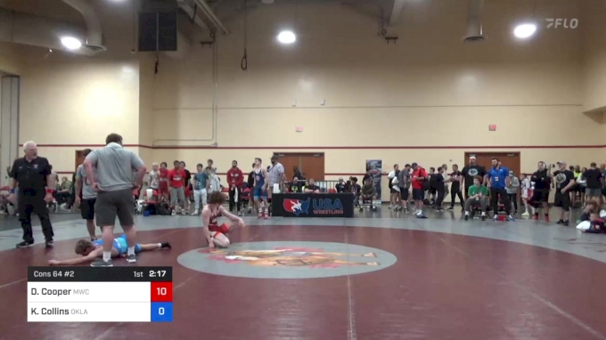 61 kg Cons 64 #2 - Drew Cooper, MWC Wrestling Academy vs Kaleb Collins, Oklahoma