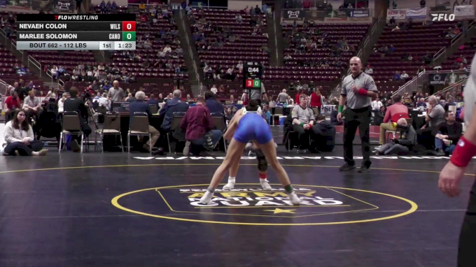112 lbs Quarterfinal - Nevaeh Colon, Wilson Area-G vs Marlee Solomon ...