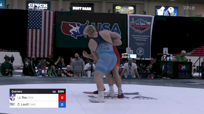 97 kg Quarters - Josef Rau, Titan Mercury Wrestling Club vs Cade Lautt ...