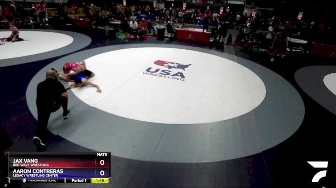 106 lbs Champ. Round 1 - Jax Vang, Red Wave Wrestling vs Aaron ...