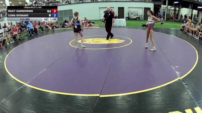 110 lbs Riley Karwowski, Pennsylvania Blue vs Cora Stewart, Wisconsin