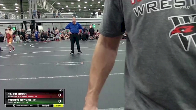 80 lbs Round 3 (4 Team) - Caleb Hodo, Warhawk National Team vs Steven ...