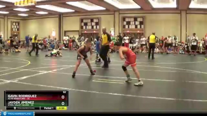 92 lbs Round 3 (6 Team) - Jayden Jimenez, Steel Valley Silver vs Gavin ...