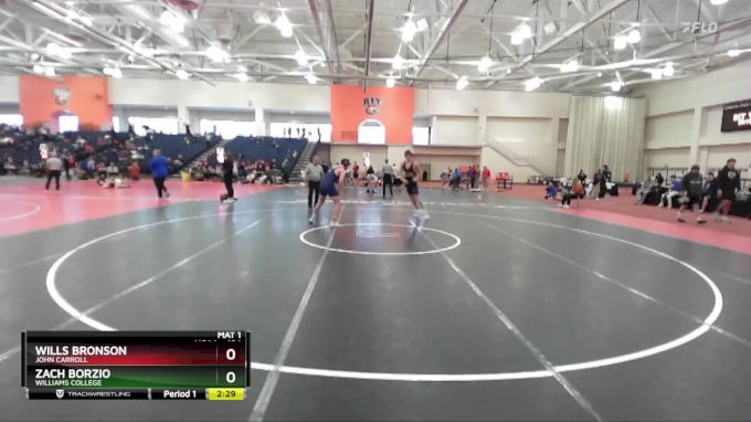 184 lbs Quarterfinal - Wills Bronson, John Carroll vs Zach Borzio ...