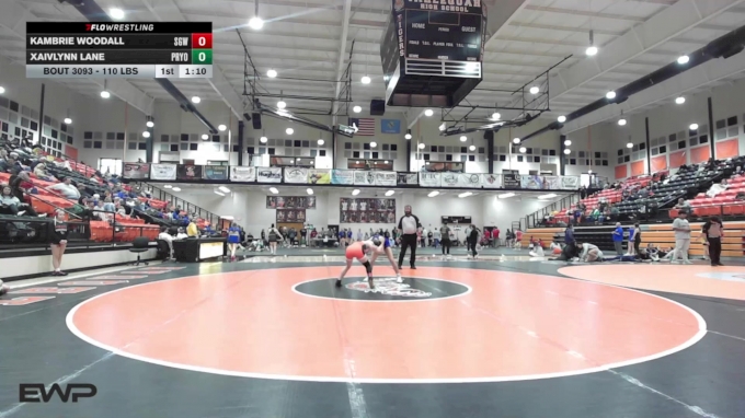 110 lbs Semifinal - Kambrie Woodall, Sperry HS Girls vs Xaivlynn Lane ...