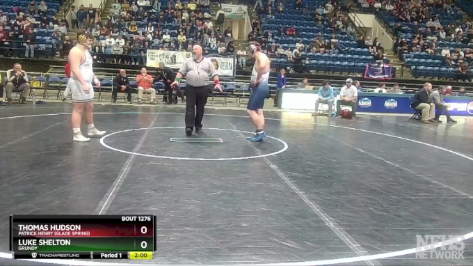 1 - 285 lbs 1st Place Match - Luke Shelton, Grundy vs Thomas Hudson ...
