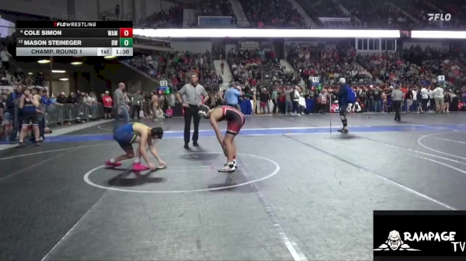 115 lbs Champ. Round 1 - Mason Steineger, Bobcat WC vs Cole Simon, Wamego