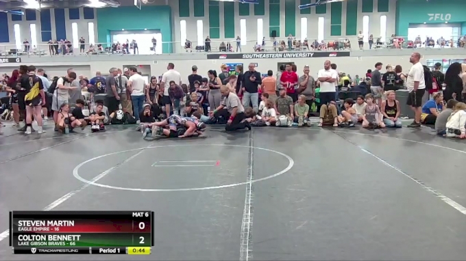 92 lbs Cons. Round 1 - Colton Bennett, Lake Gibson Braves vs Steven ...