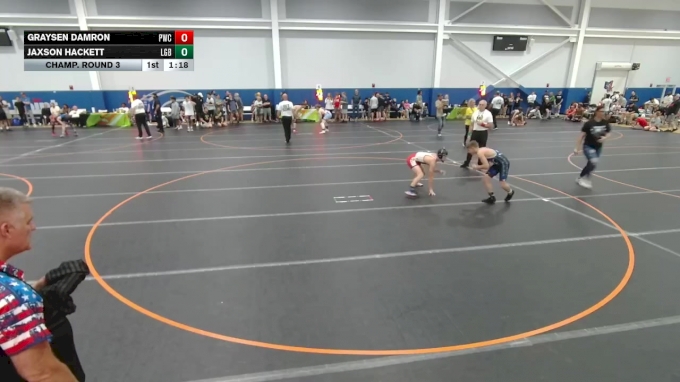 106 lbs Champ. Round 3 - Graysen Damron, Portage WC vs Jaxson Hackett ...