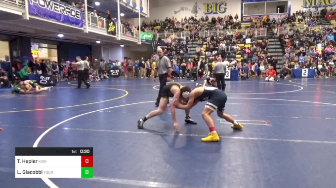 124 lbs Round Of 16 - Todd Hepler, Kiski Area vs Luca Giacobbi, Young Guns