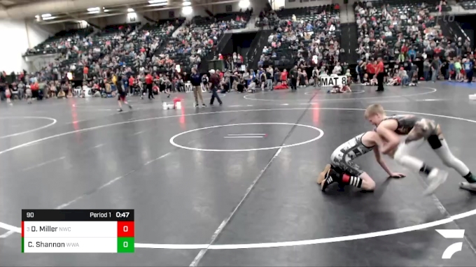 90 lbs Quarterfinal - Declan Miller, Norton Wrestling Club vs Cole ...