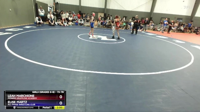 73-78 lbs Round 3 - Leah Marchione, Pioneer Grappling Academy vs Elise ...