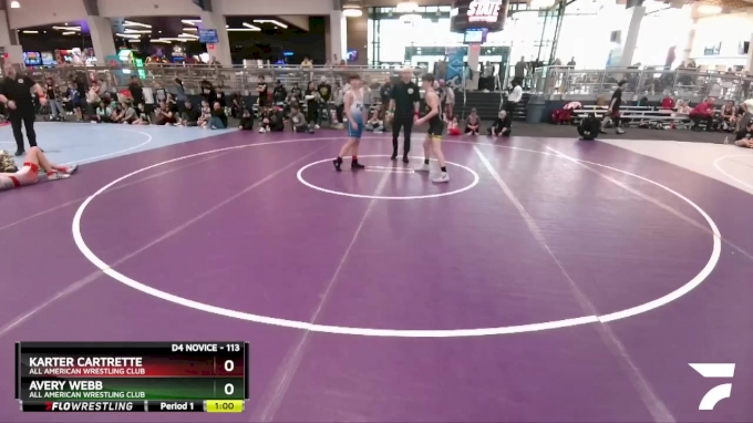113 lbs Cons. Round 2 - Karter Cartrette, All American Wrestling Club ...