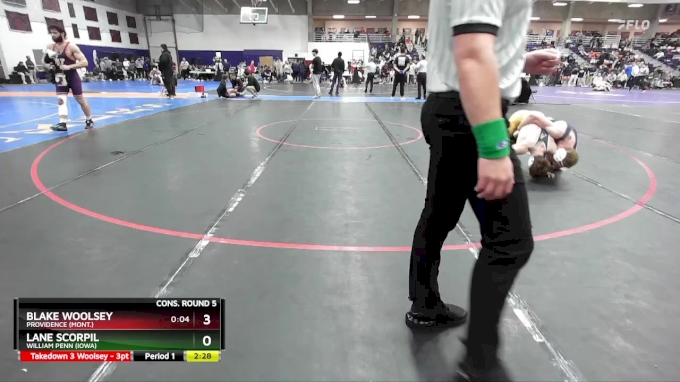 133 lbs Cons. Round 5 - Blake Woolsey, Providence (Mont.) vs Lane ...