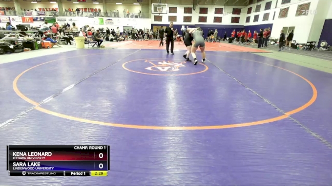 207 lbs Champ. Round 1 - Kena Leonard, Ottawa University vs Sara Lake ...